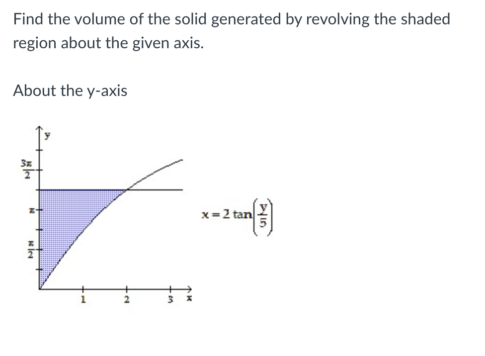 Solved Find the volume of the solid generated by revolving | Chegg.com