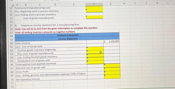Solved answers in excel formula please! begin each formula | Chegg.com