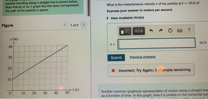 Solved particle traveling along a straight line is shown | Chegg.com