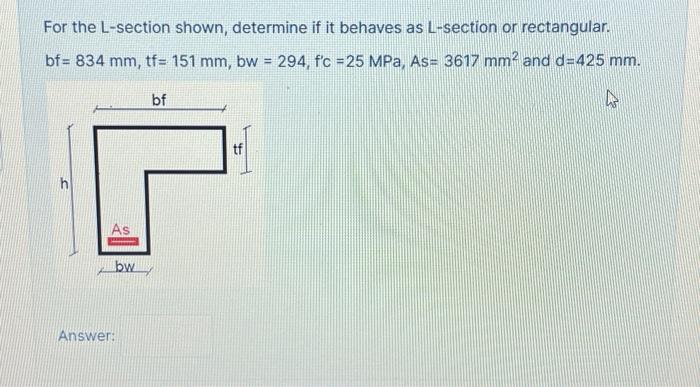 Solved For the L-section shown, determine if it behaves as | Chegg.com