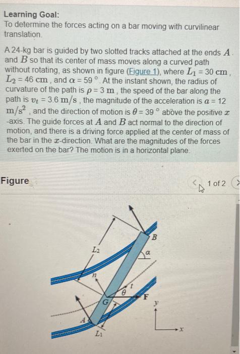 Solved Learning Goal: To determine the forces acting on a | Chegg.com