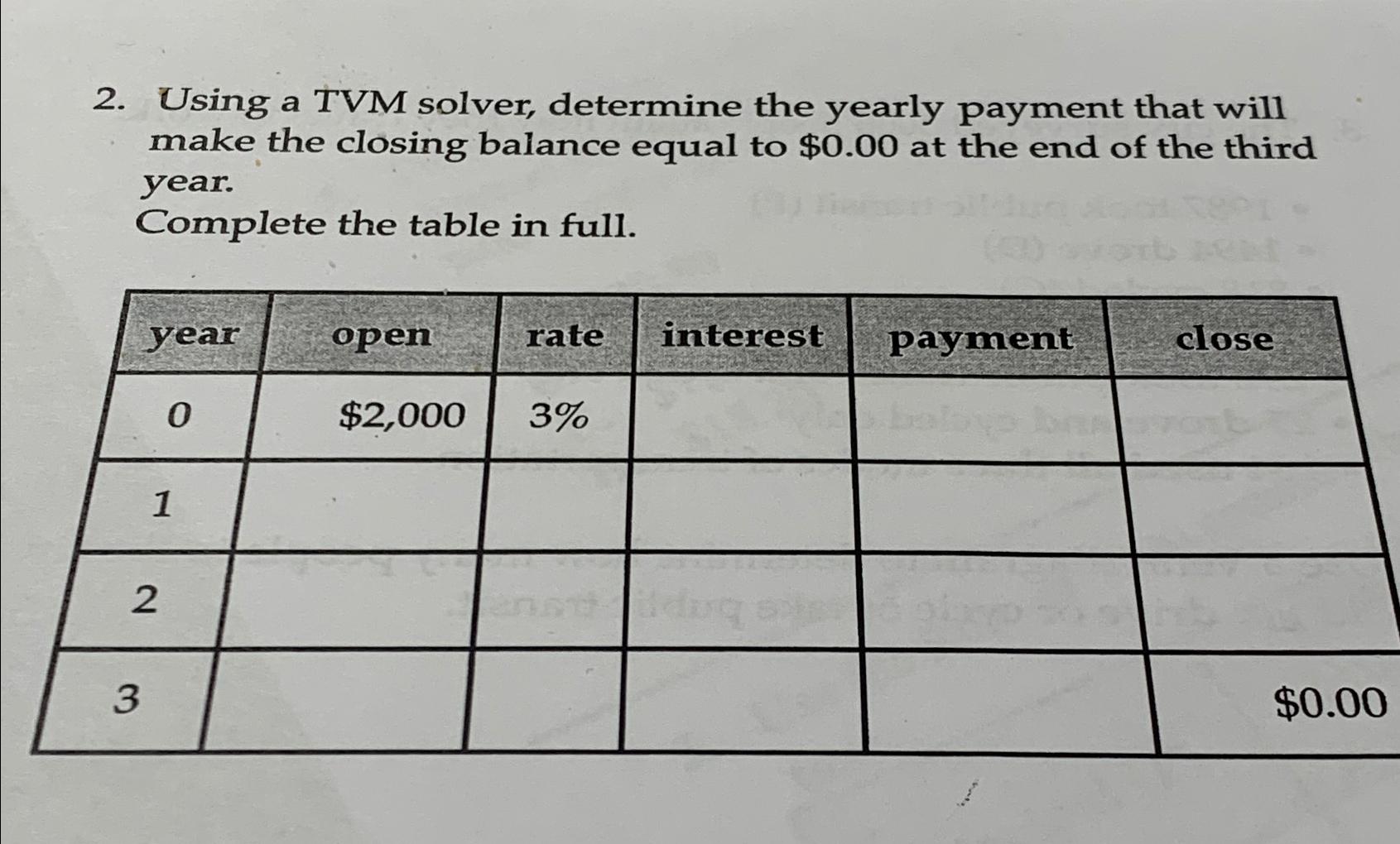 Solved Using a TVM solver, determine the yearly payment that | Chegg.com