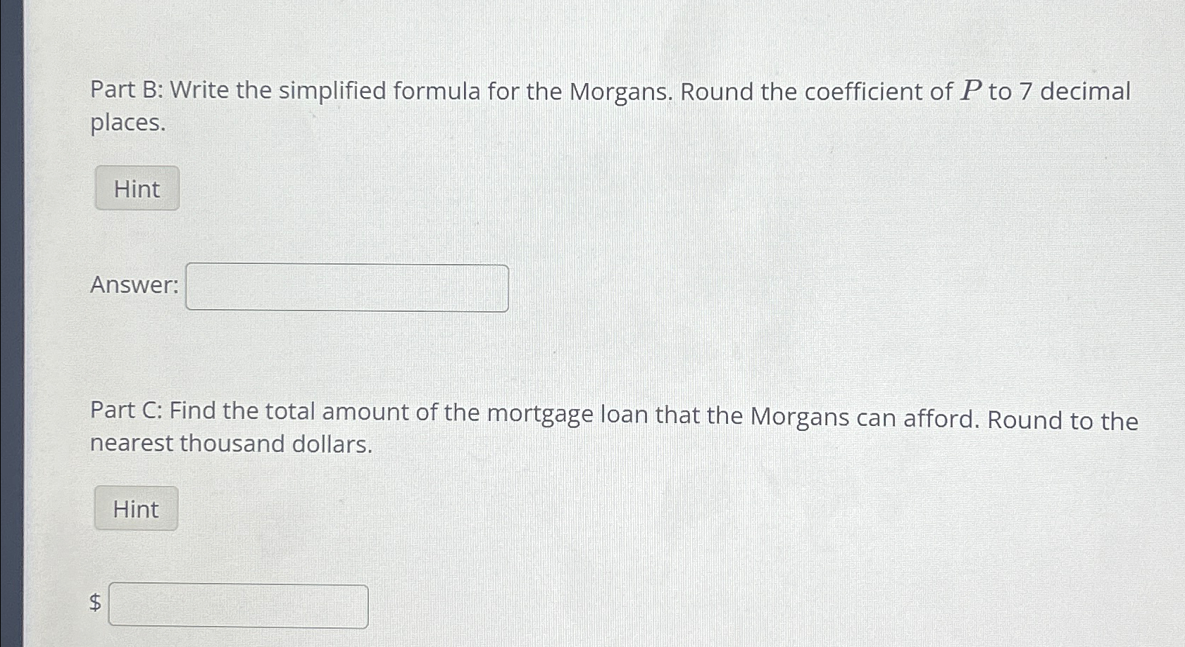 Solved Part B: Write the simplified formula for the Morgans. | Chegg.com