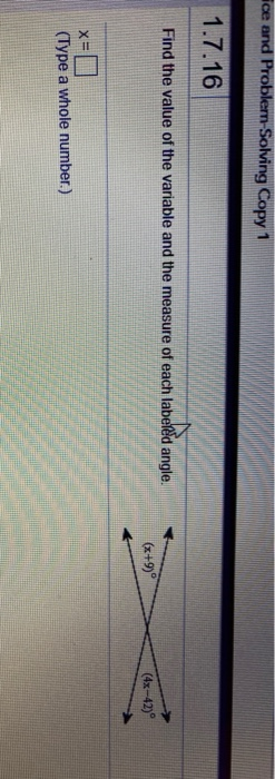 Solved ice and Problem-Solving Copy 1 1.7.16 Find the value | Chegg.com