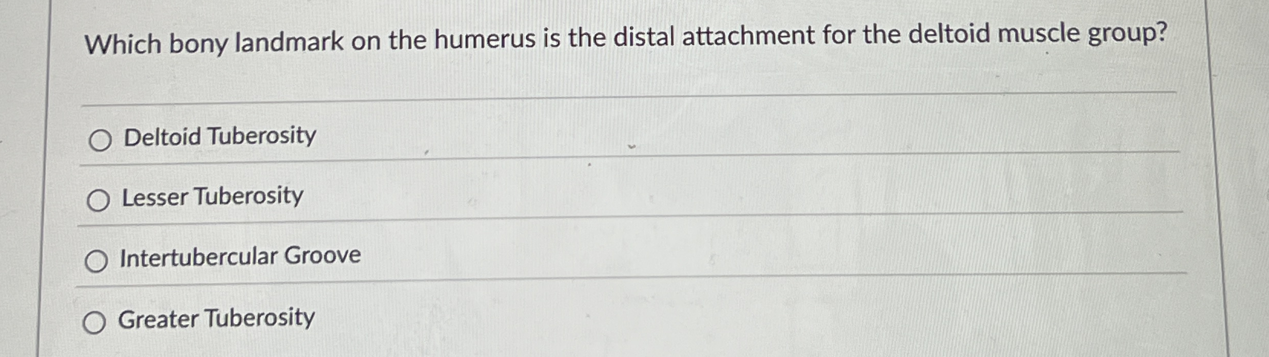 Solved Which bony landmark on the humerus is the distal | Chegg.com