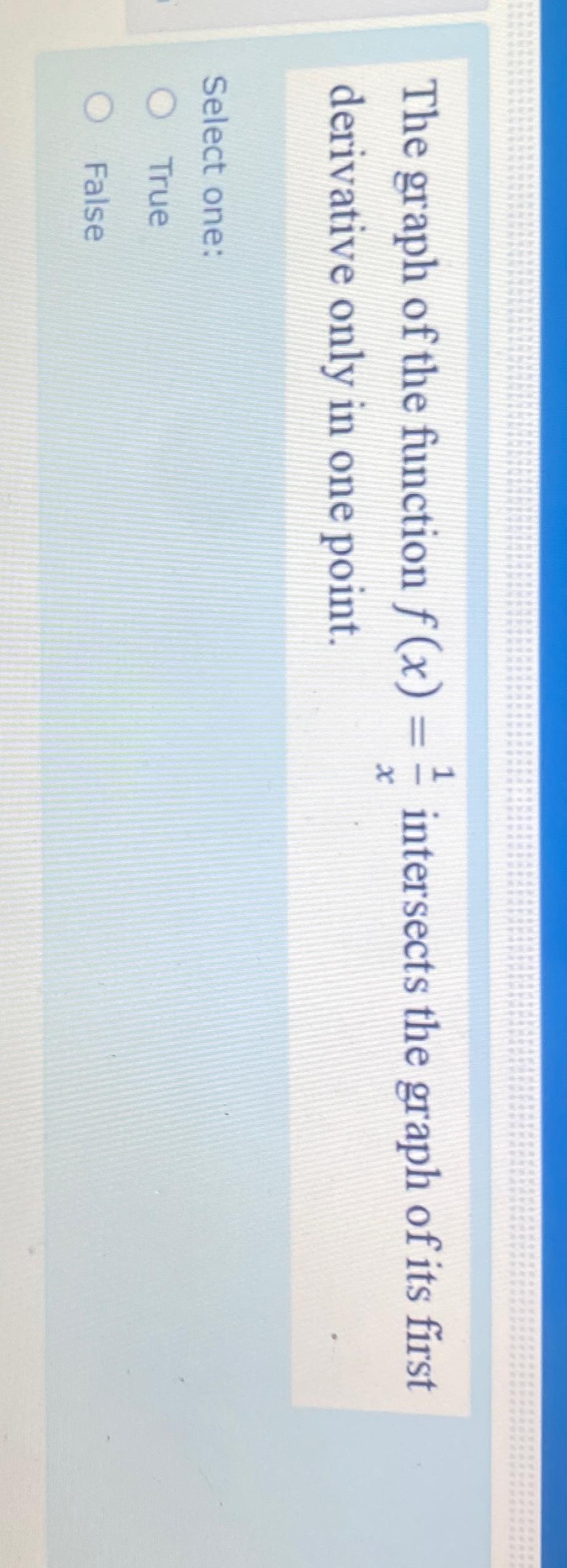 Solved The graph of the function f(x)=1x ﻿intersects the | Chegg.com