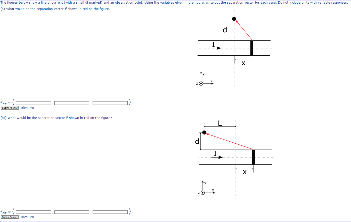 Solved (a) ﻿What would be the separation vector vec(r) | Chegg.com