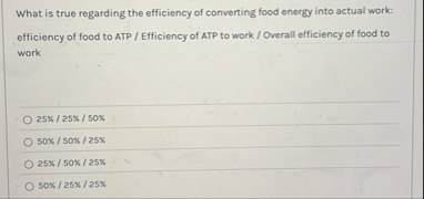 Solved What is true regarding the efficiency of converting | Chegg.com