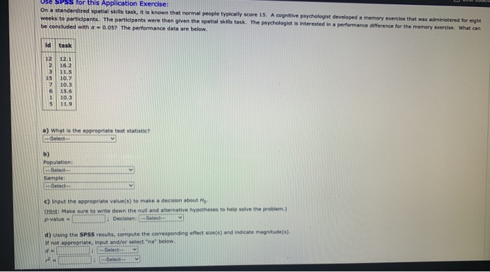 Solved Use SPSS for this Application Exercise: On a | Chegg.com
