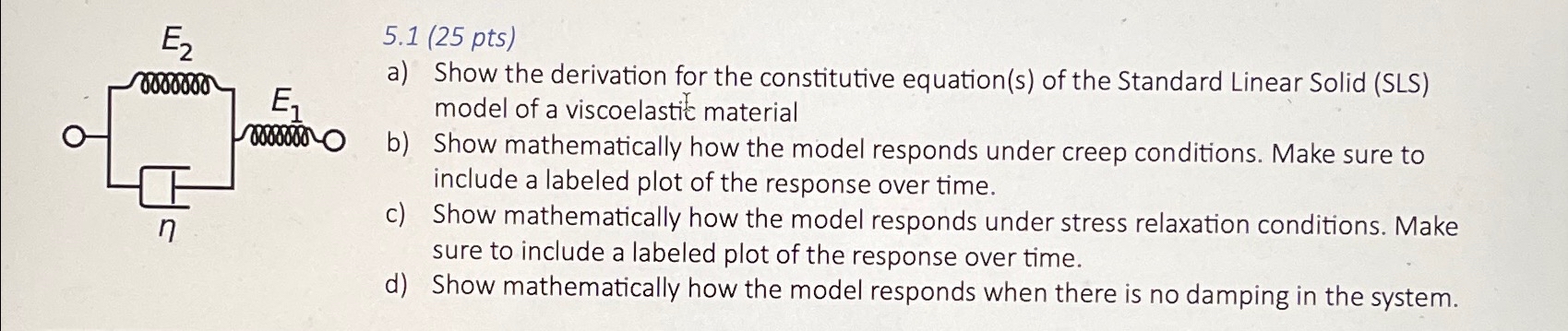 Solved a) ﻿Show the derivation for the constitutive | Chegg.com