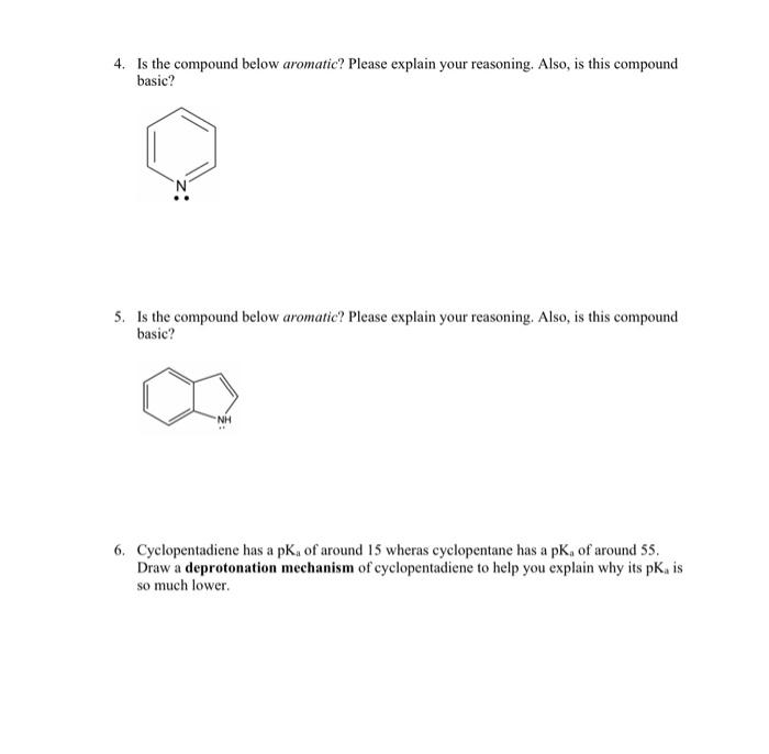 Solved 4. Is the compound below aromatic? Please explain | Chegg.com