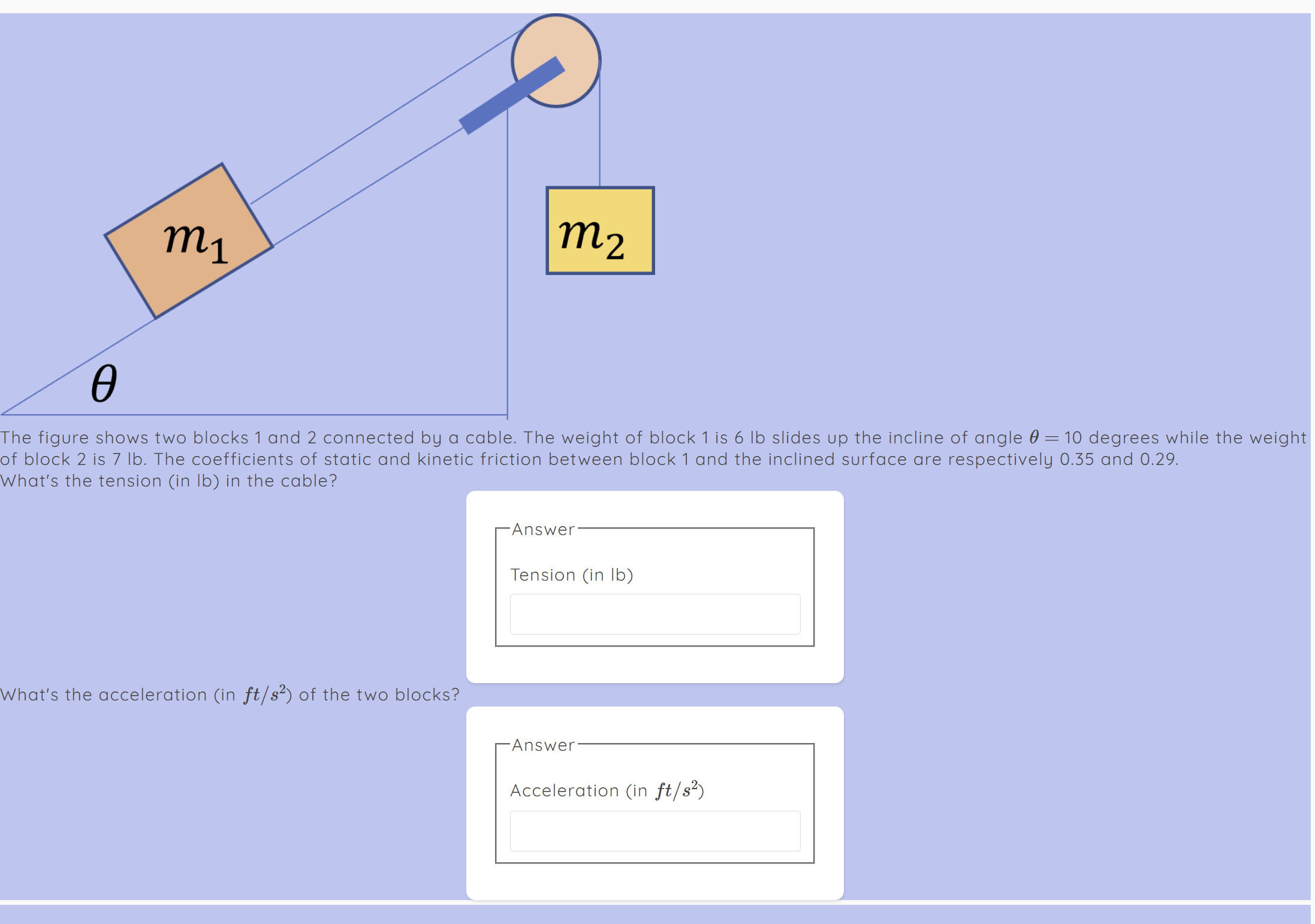 Solved The figure shows two blocks 1 ﻿and 2 ﻿connected by a | Chegg.com