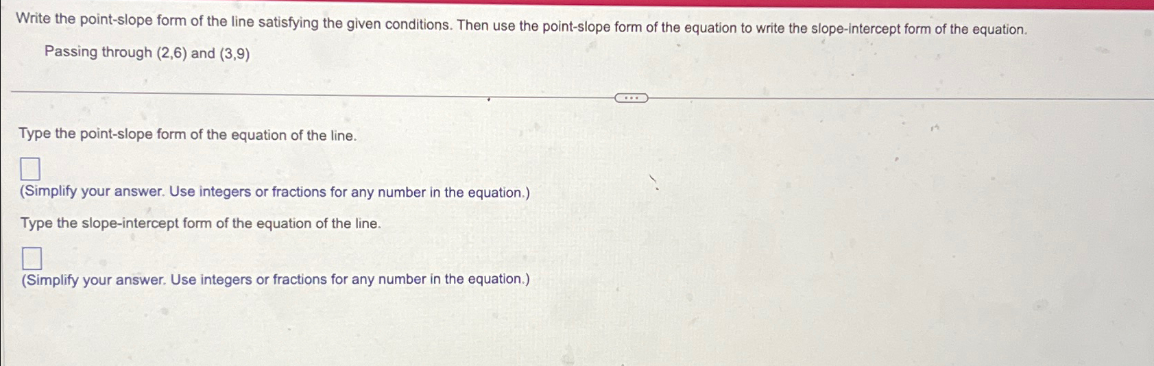 Solved Write the point-slope form of the line satisfying the | Chegg.com