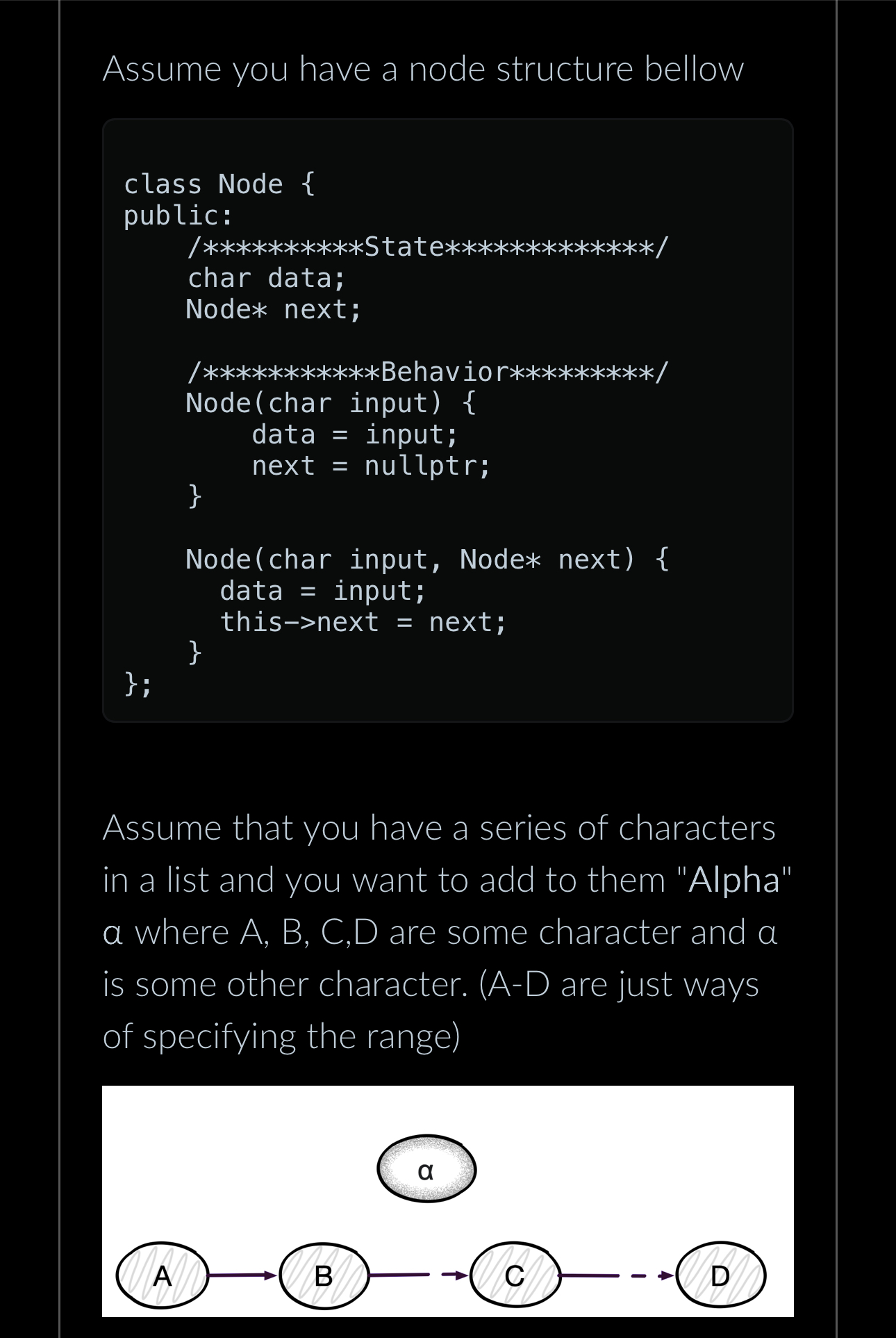Solved Assume you have a node structure bellow```class Node | Chegg.com