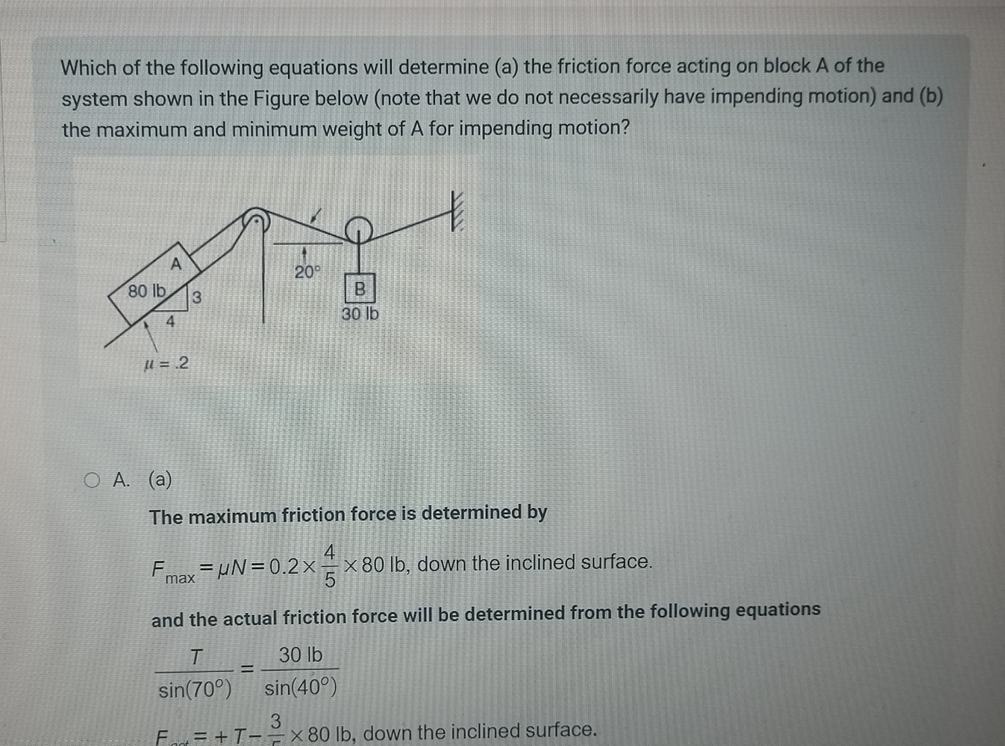 Which of the following equations will determine (a) | Chegg.com