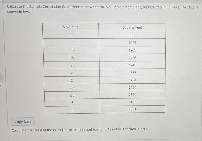 Solved Calculate the Sample Correlation coefficient, r, | Chegg.com