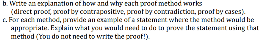 Solved b. ﻿Write an explanation of how and why each proof | Chegg.com