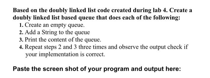 Solved Based on the doubly linked list code created during | Chegg.com