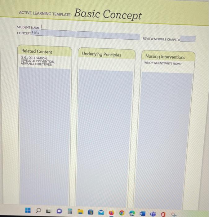 Solved active learning template Basic Concept STUDENT NAME I | Chegg.com