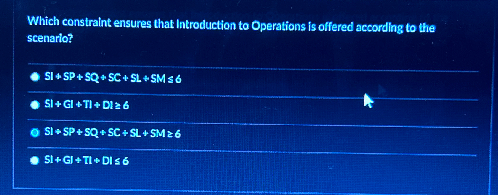 Solved Which constraint ensures that Introduction to | Chegg.com