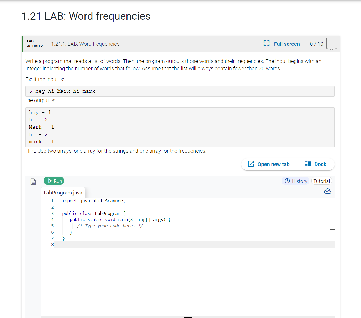 1.21 LAB: Word frequenciesLAB1.21.1: LAB: Word | Chegg.com 1.21 LAB: Word frequenciesLAB1.21.1: LAB: Word | Chegg.com