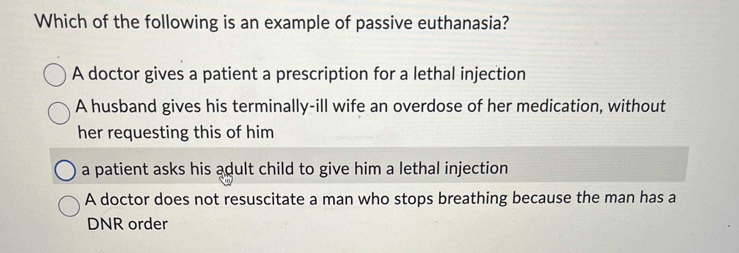 Solved Which of the following is an example of passive | Chegg.com