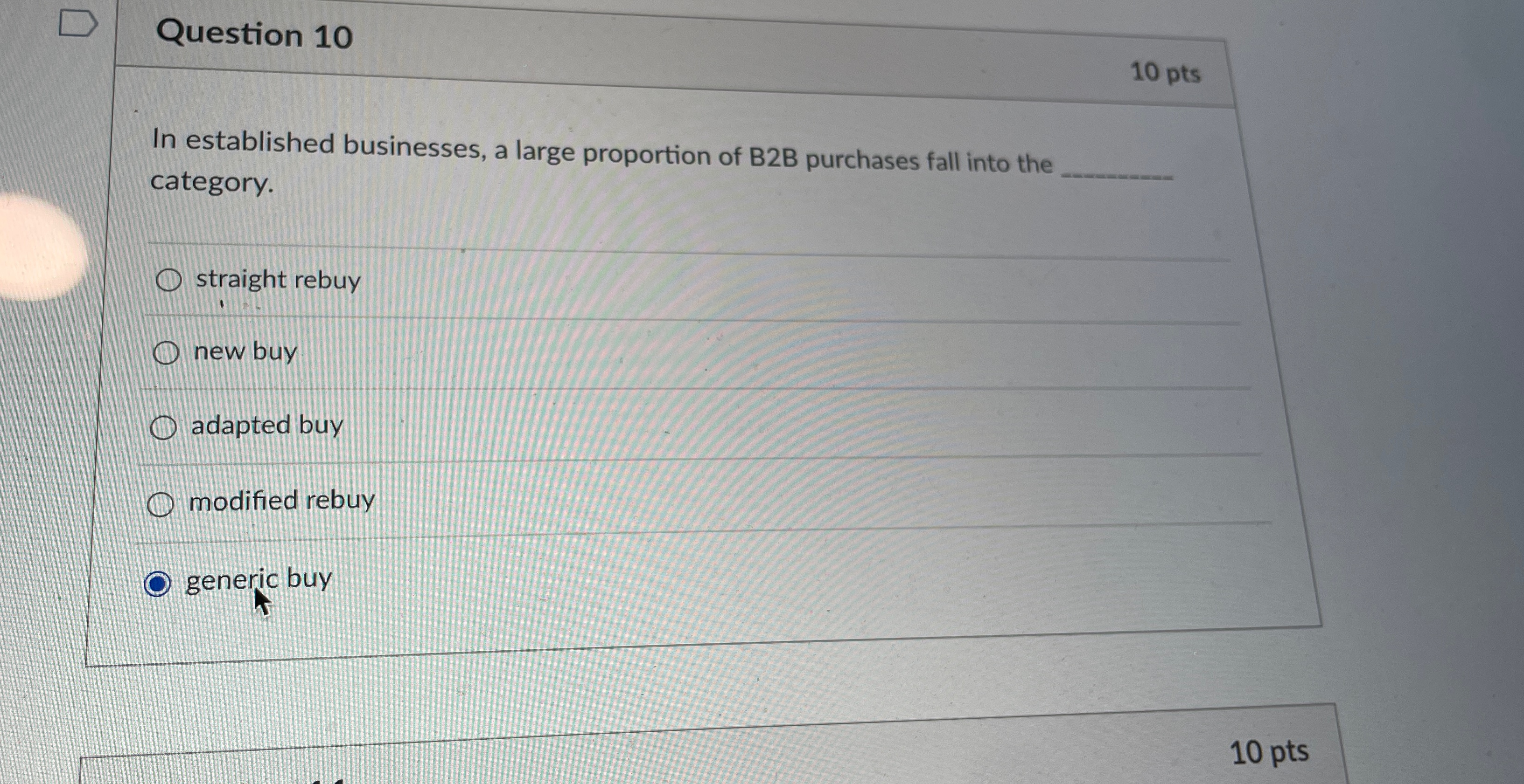 Solved Question 1010ptsIn established businesses, a large | Chegg.com