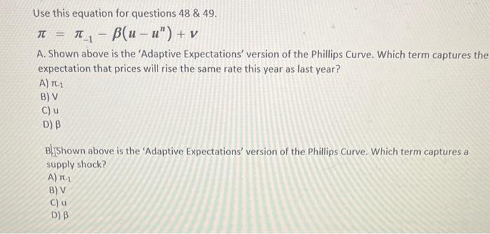 Solved Use this equation for questions 48 \& 49 . | Chegg.com