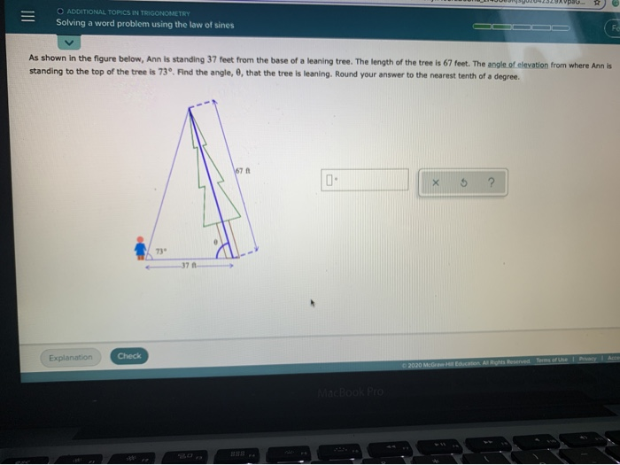 Solved O ADDITIONAL TOPICS IN TRIGONOMETRY = Solving a word | Chegg.com