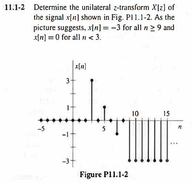 Solved 11.1-2 ﻿Determine the unilateral z-transform x[z] ﻿of | Chegg.com