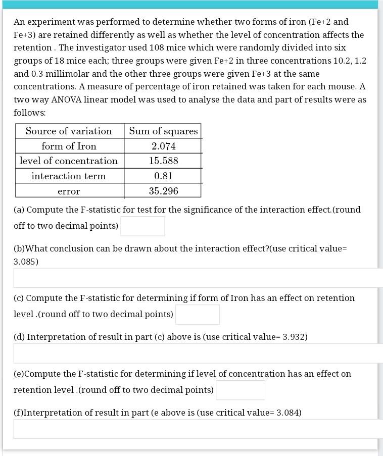 Solved An Experiment Was Performed To Determine Whether Two