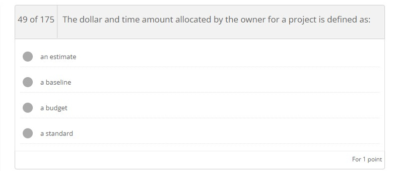 Solved 49 ﻿of 175 ﻿The dollar and time amount allocated by | Chegg.com