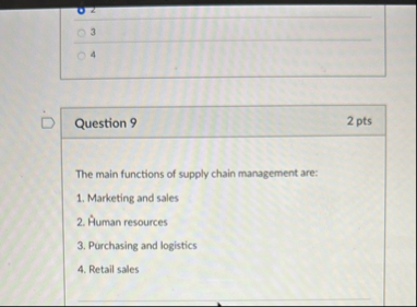 Solved 34Question 92 ﻿ptsThe main functions of supply | Chegg.com