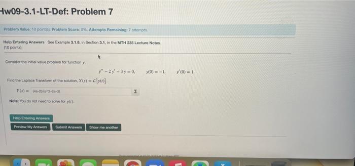 Solved Hw09-3.1-LT-Def: Problem 7 Probiam Value 10 pointi | Chegg.com