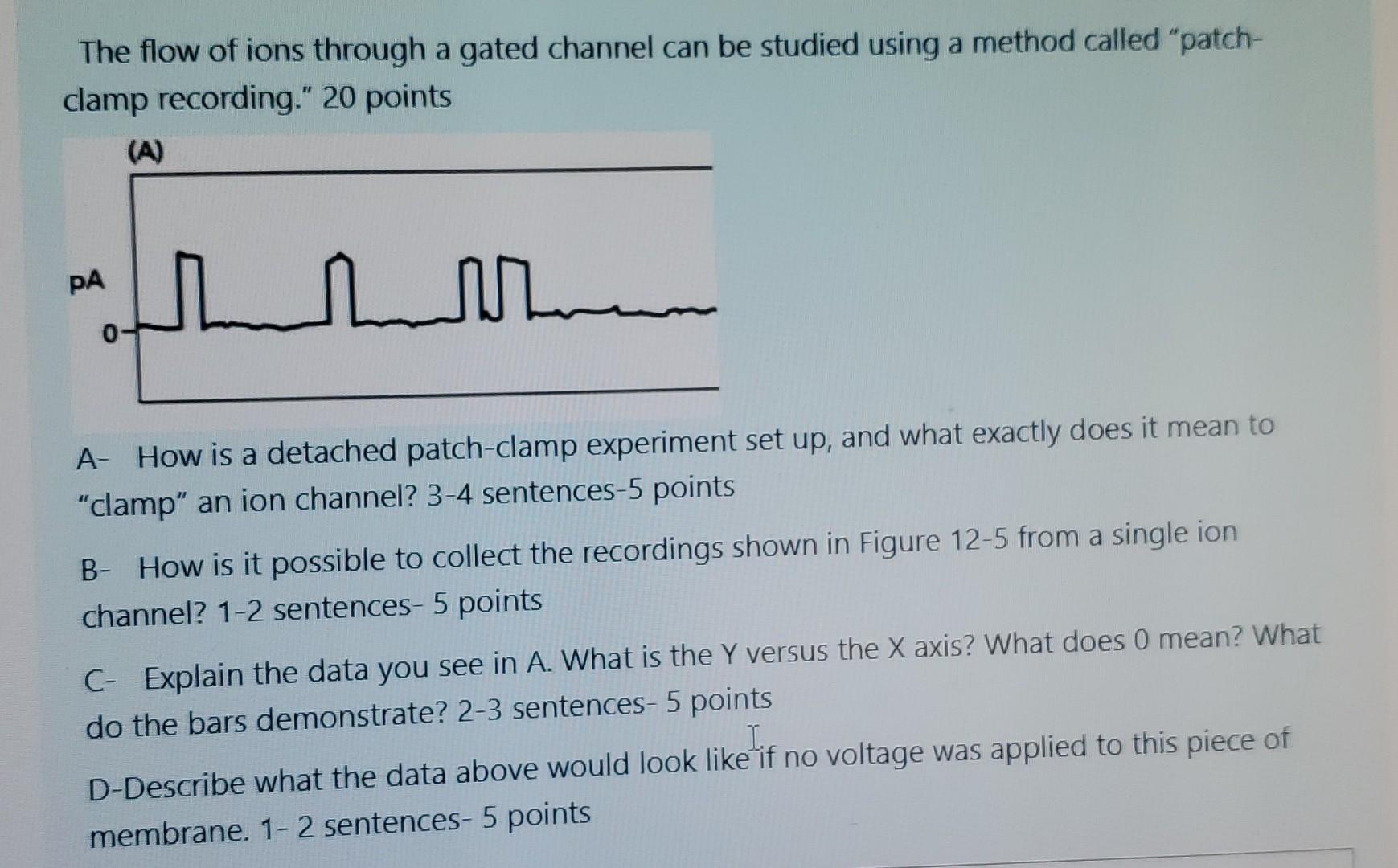 Solved The flow of ions through a gated channel can be | Chegg.com