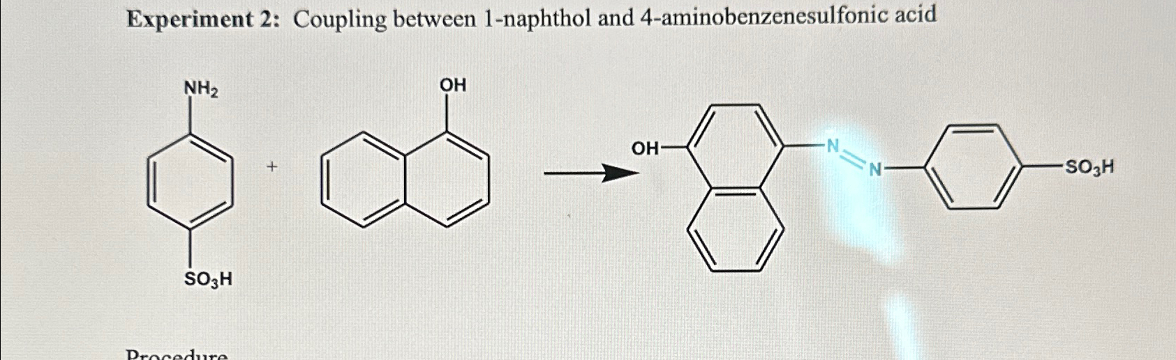 Solved What is the structure of the azo dye, what is the | Chegg.com
