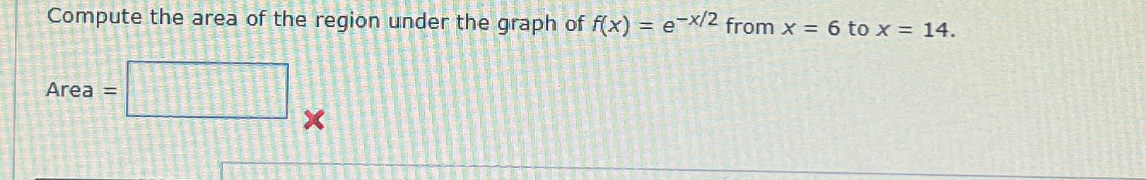 Solved Compute the area of the region under the graph of | Chegg.com
