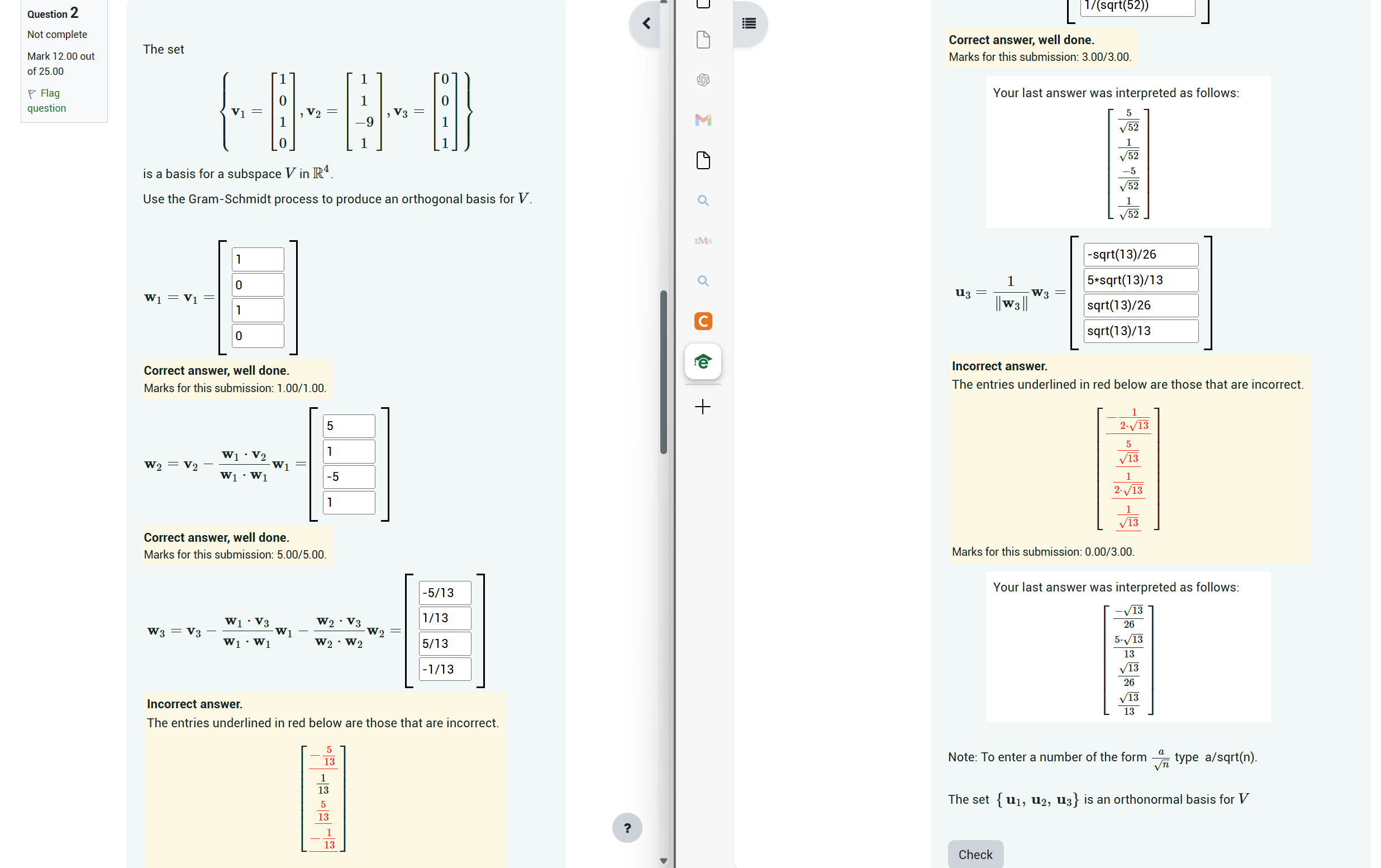 Solved Correct answer, well done.Marks for this | Chegg.com