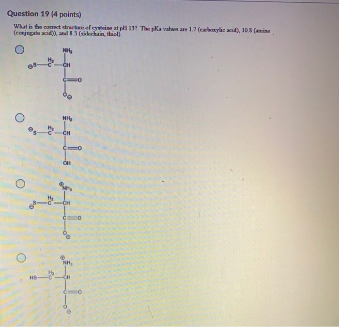Solved Question 19 (4 points) What is the correct structure | Chegg.com