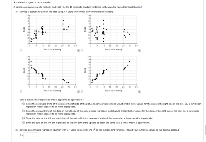 A statistical program is recommended. A sample | Chegg.com