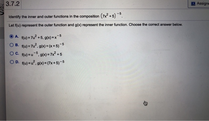 Solved = 3.7.2 Assigne Identify the inner and outer | Chegg.com