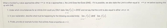 Solved up with DNE 1. Under which ciccumetances for an | Chegg.com