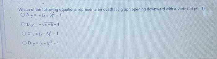 Which of the following equations represents an | Chegg.com