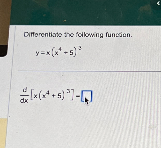 Solved Differentiate the following | Chegg.com