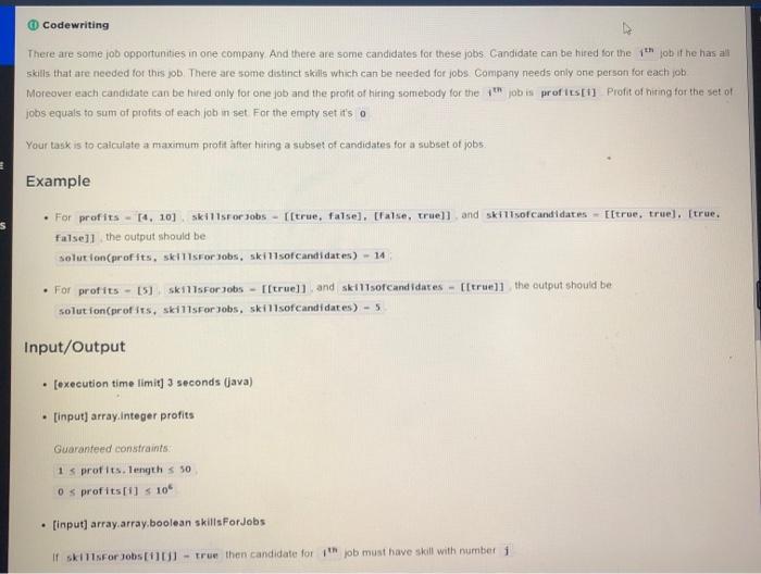 Solved Codewriting There are some job opportunities in one | Chegg.com