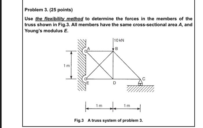 Solved Jse the flexibility method to determine the forces in | Chegg.com