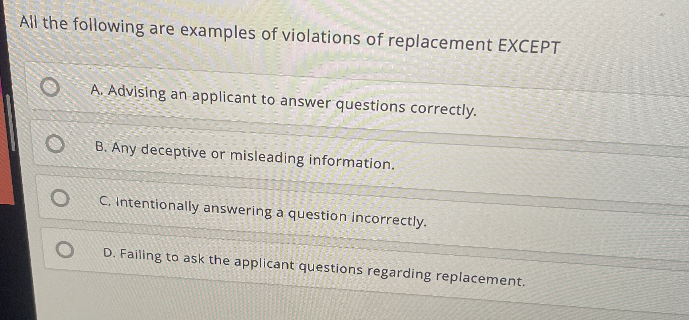 Solved All the following are examples of violations of | Chegg.com