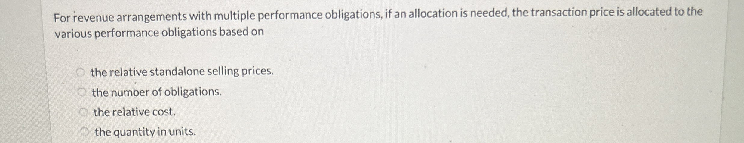 Solved For revenue arrangements with multiple performance | Chegg.com