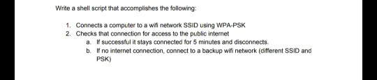 Solved Write a shell script that accomplishes the following: | Chegg.com