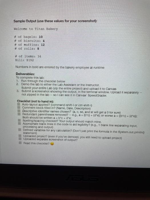 Solved Lab 2 Input Output Variables And Arithmetic